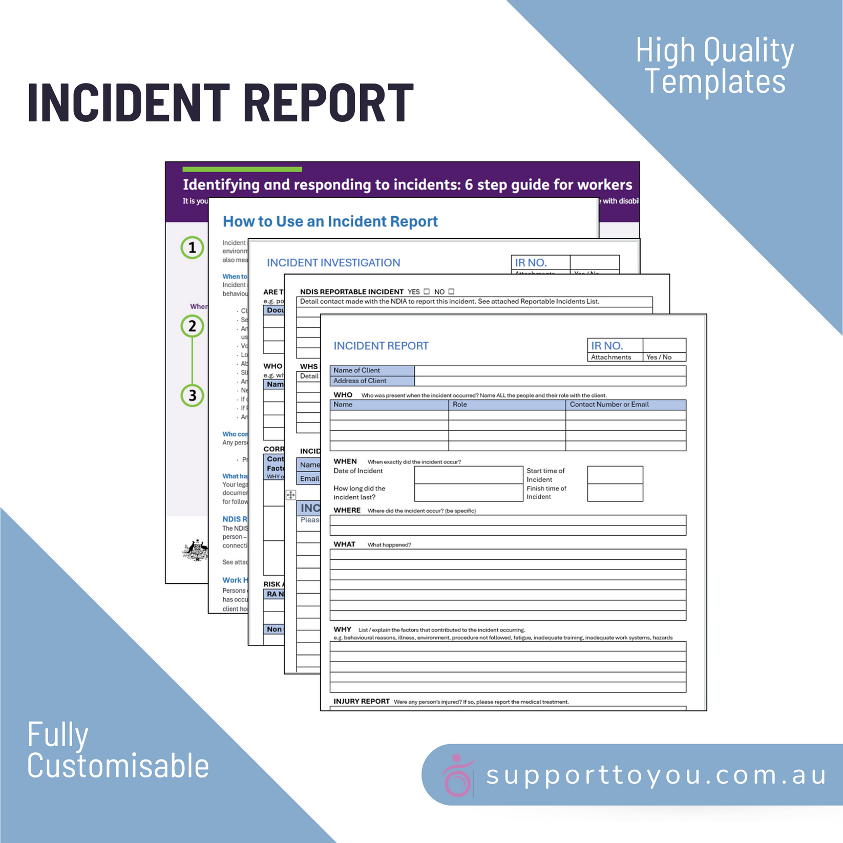 Incident Report Template | Disability Support | supporttoyou