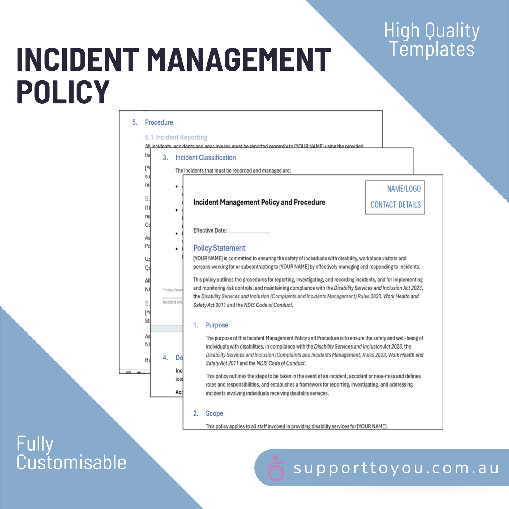 Incident Policy Procedure | Disability Support | supporttoyou