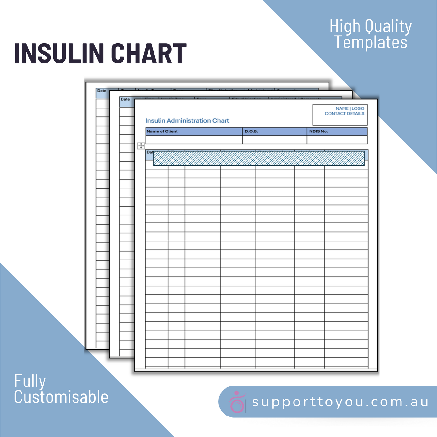 Insulin Chart | Disability Support | supporttoyou