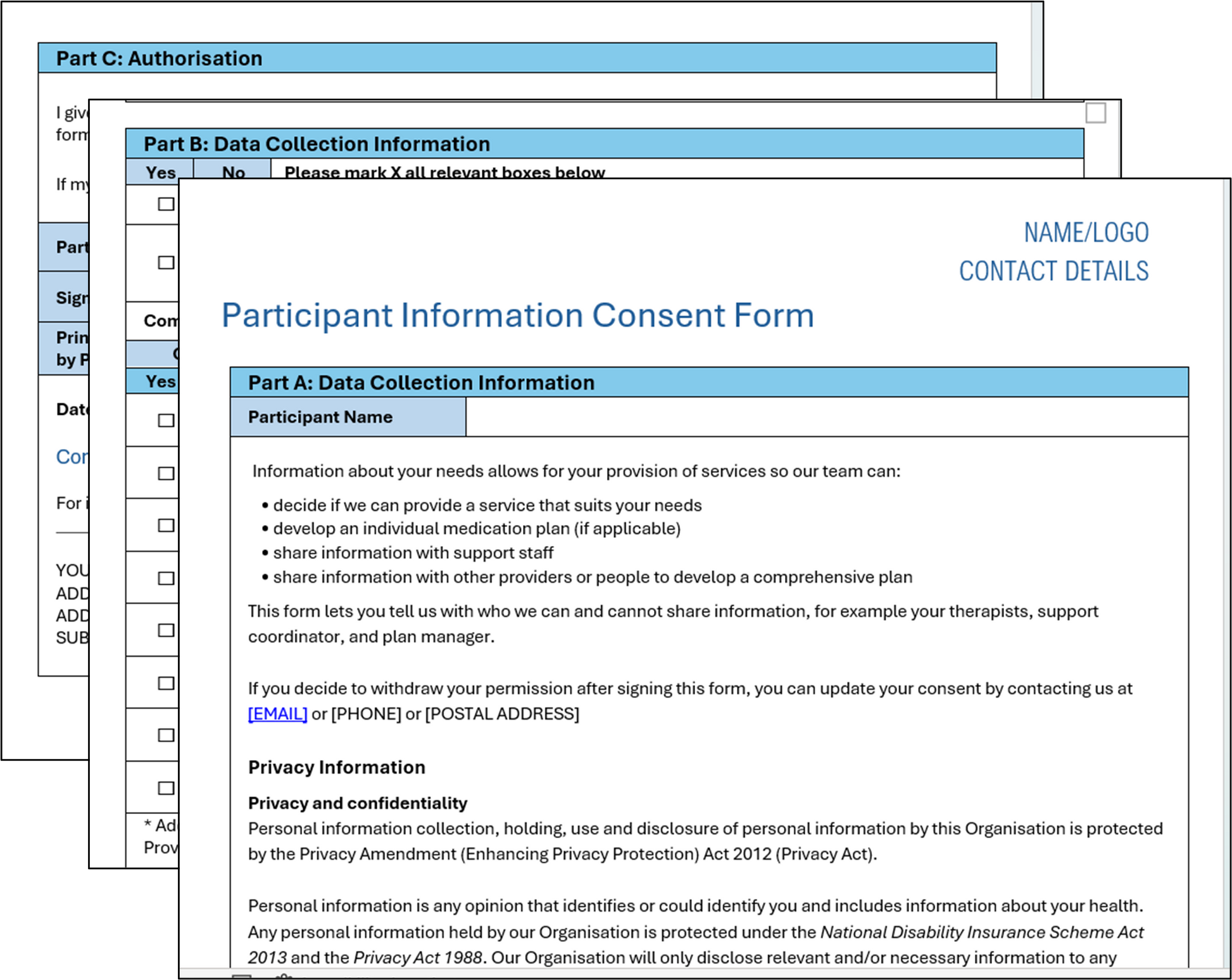 Participant Information Consent Form – supporttoyou
