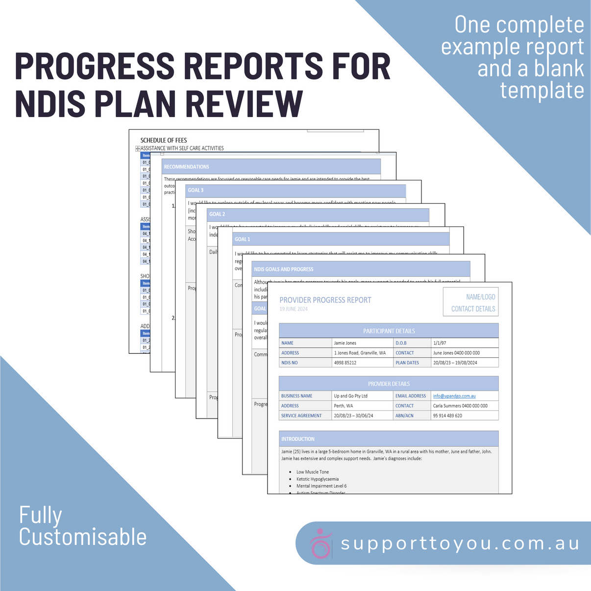 NDIS Progress Report | NDIS Plan Review | supporttoyou