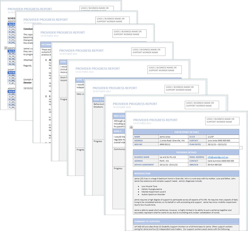Progress Reports for NDIS Plan Review – supporttoyou