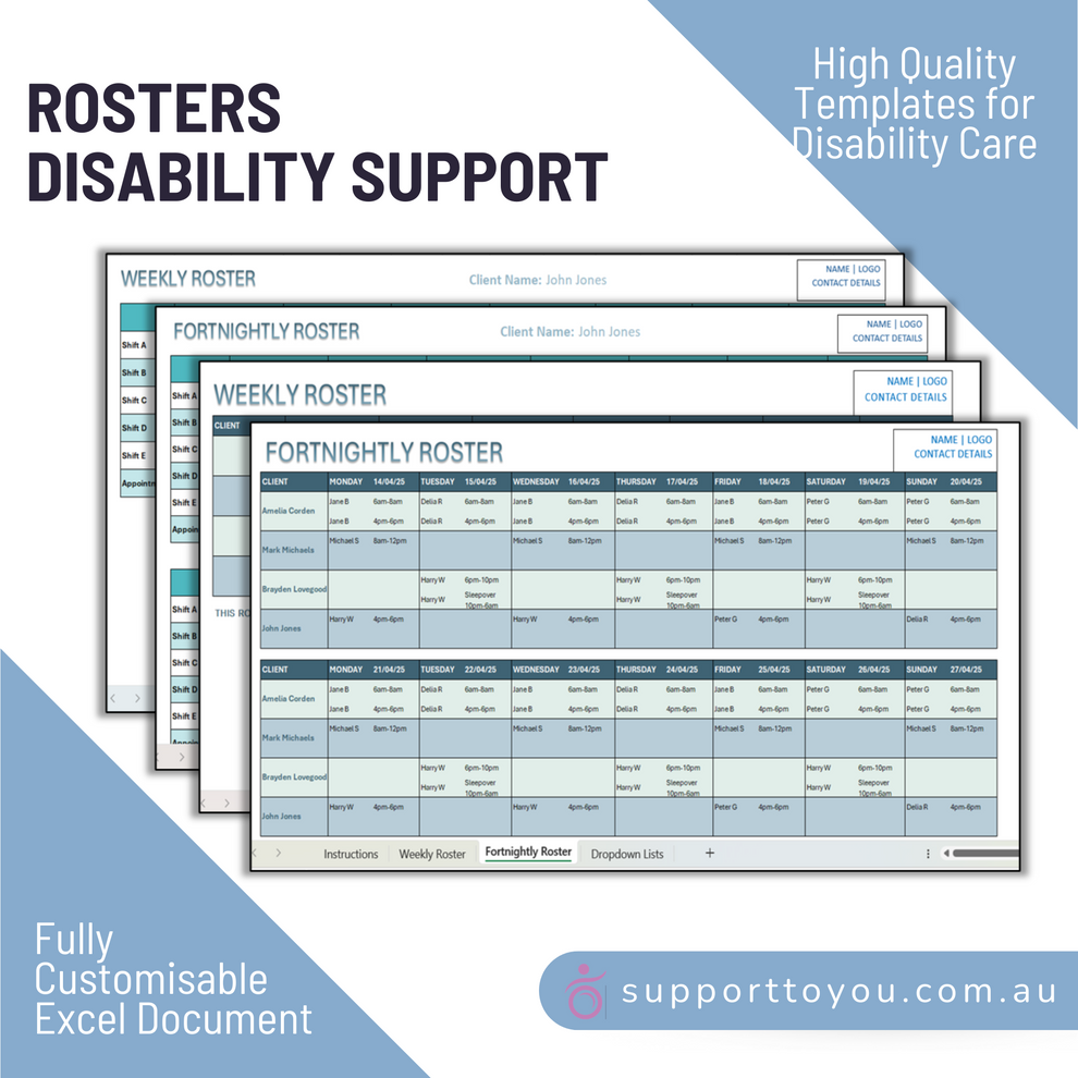 Rosters | Disability Support Team | supporttoyou